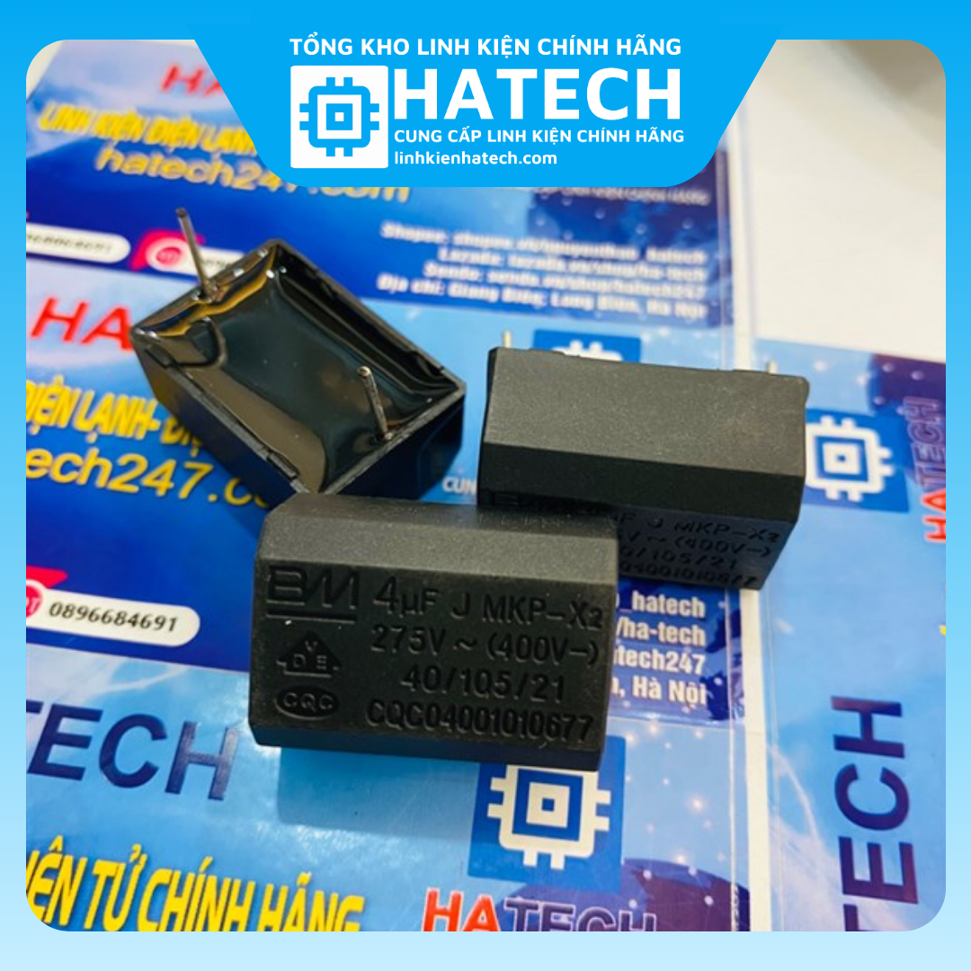 Tụ bếp từ 4uF 275V loại nằm chính hãng BM