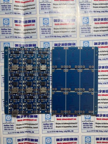 Túi 10 chiếc Mạch sạc pin 18650 1A TP4065 có bảo vệ