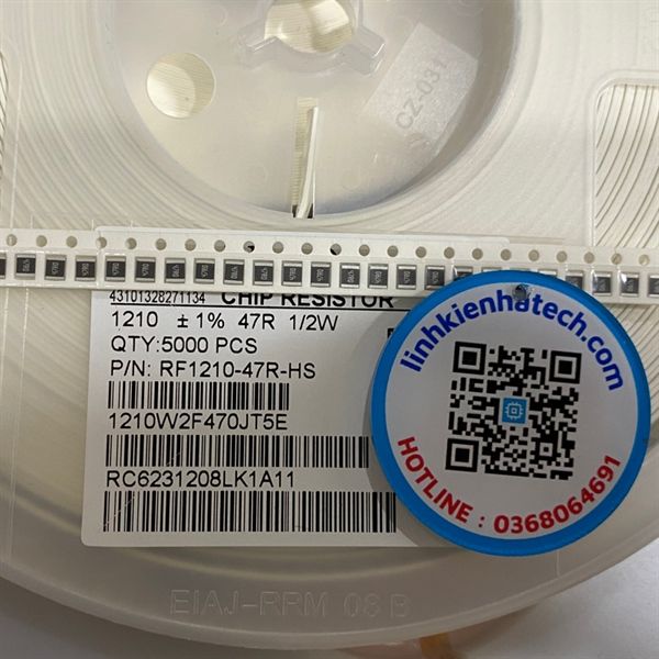 Điện trở dán 1210 47R 47R0 R47 1% 1/2W chính hãng dây 25 chiếc
