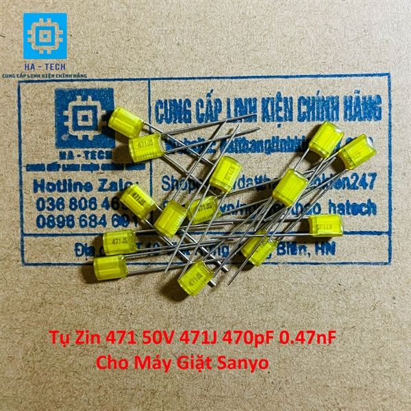 Túi 30 chiếc Tụ Zin 471 50V 471J 470pF 0.47nF Cho Máy Giặt Sanyo