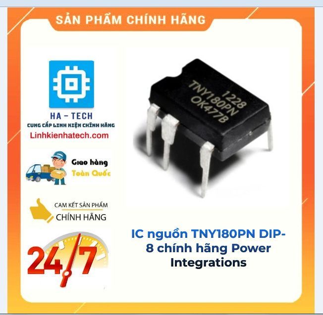 IC nguồn TNY180PN DIP-8 chính hãng Power Integrations