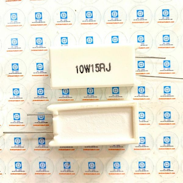 Điện trở sứ 15R 15RJ 10W chân đứng hàng chính hãng mới