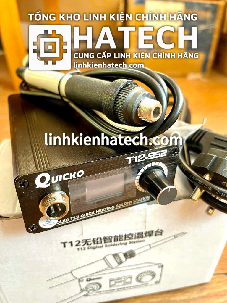 Trạm hàn T12 QUICKO T12-952 108W màn hình OLED chính hãng