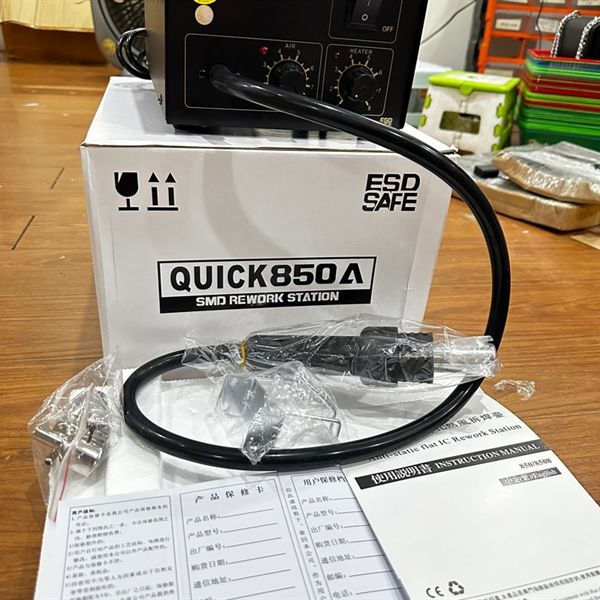 Trạm khò QUICK 850A mới chính hãng bản quốc tế bảo hành 1 năm đầy đủ p