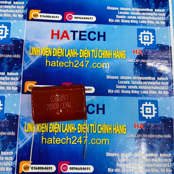 Tụ CBB CBB22 334J 2000V 0.33uF 15mm