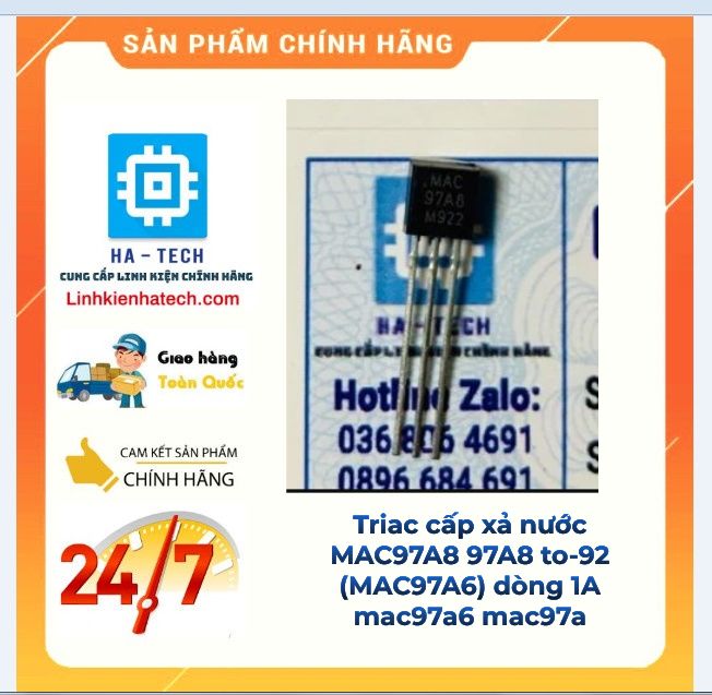 Triac cấp nước xả MAC97A8 97A8 (MAC97A6) dòng 1A