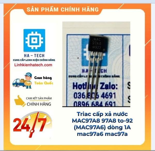 Triac cấp nước xả MAC97A8 97A8 (MAC97A6) dòng 1A