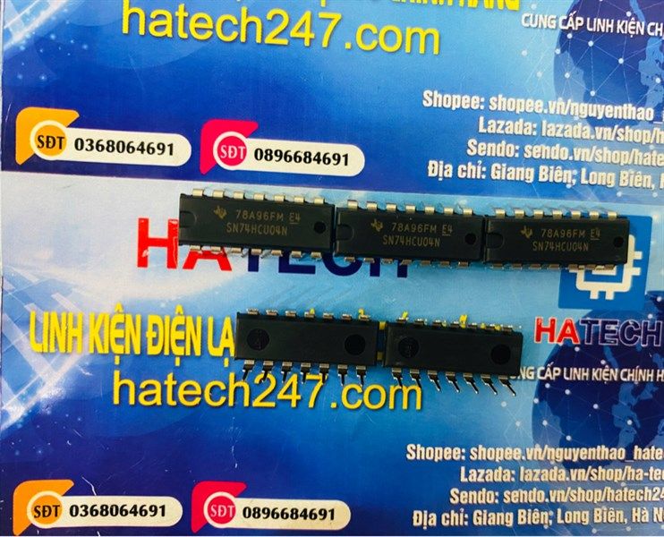 IC SỐ 74HCU04 SN74HCU04N chân cắm DIP-14 mới chính hãng 100%