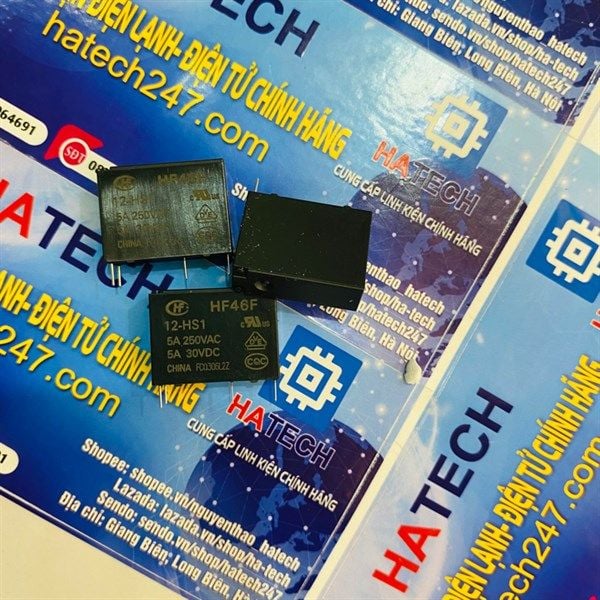 Relay HF46F-12-HS1 HF46F Relay 12V 5A 250VAC 4 chân