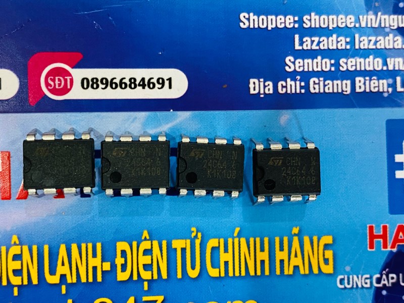 IC Nhớ EEPROM 24C64 DIP-8 chính hãng Atmel