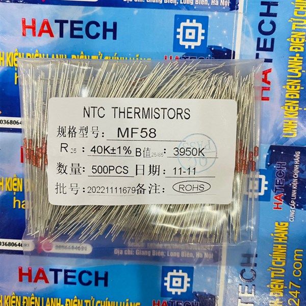 Túi 10 chiếc Cảm biến dàn lạnh MF58 40K 1% 3950K daikin dạng nhiệt điệ