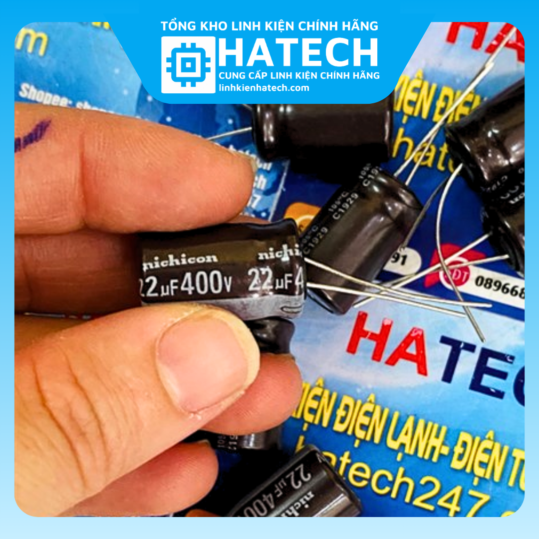 Tụ Hóa Nhật Nichicon 400V 22uf 13*21mm