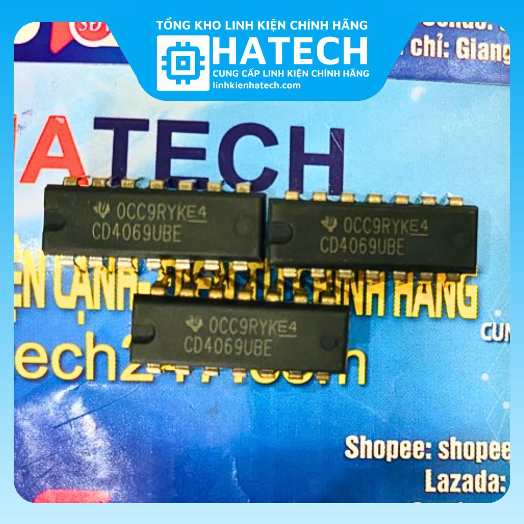 IC Phao CD4069UBE CD4069 4069 DIP14 Chính Hãng Texas Intrusment