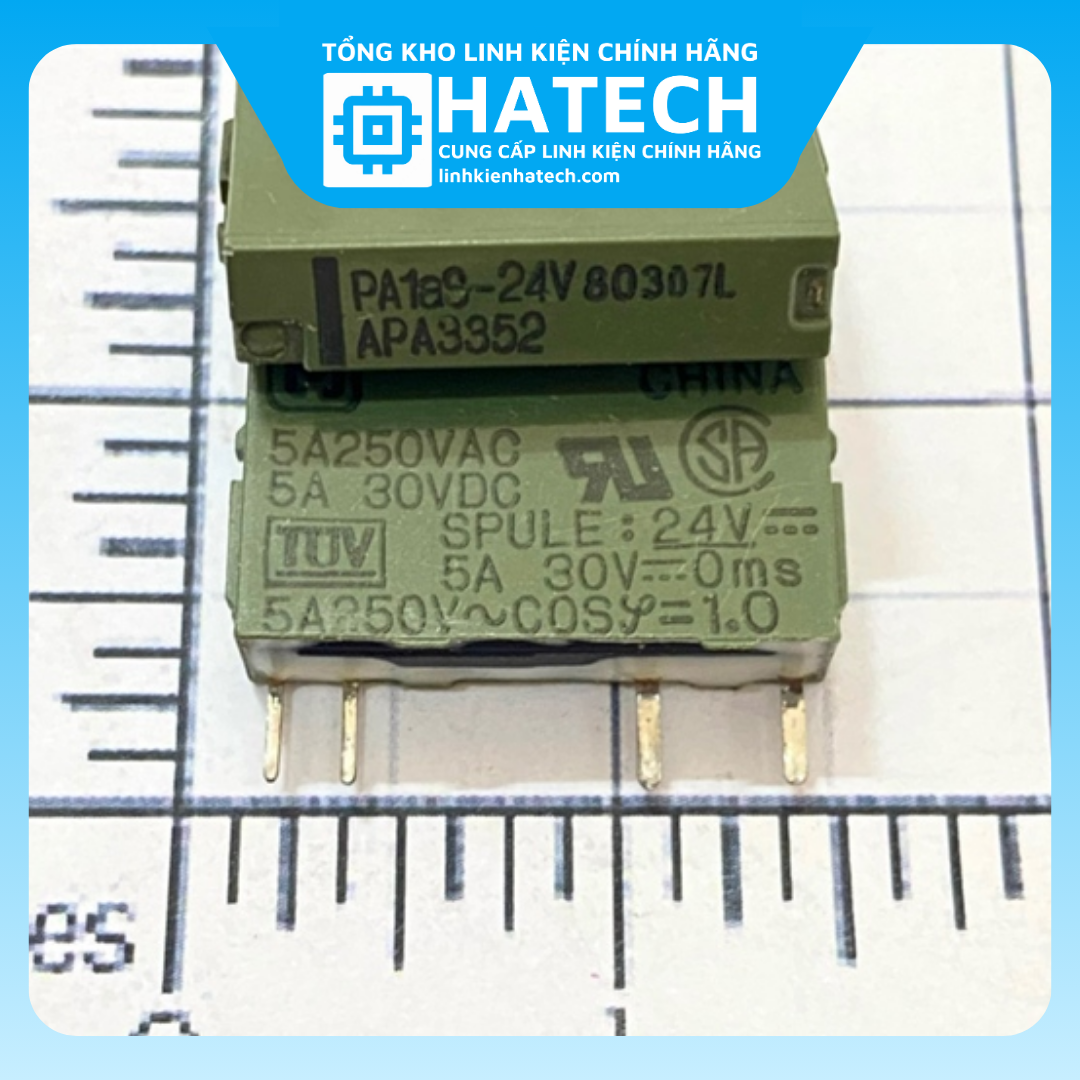 Linh kiện PA1a-24V, APA3312, APA3352 5A/250VDC Rơ le 24V 4 chân