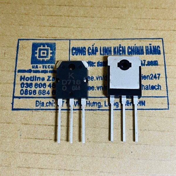 Transistor D718 2SD718 lưng đồng chính hãng KEC nhập khẩu Nhật 100%