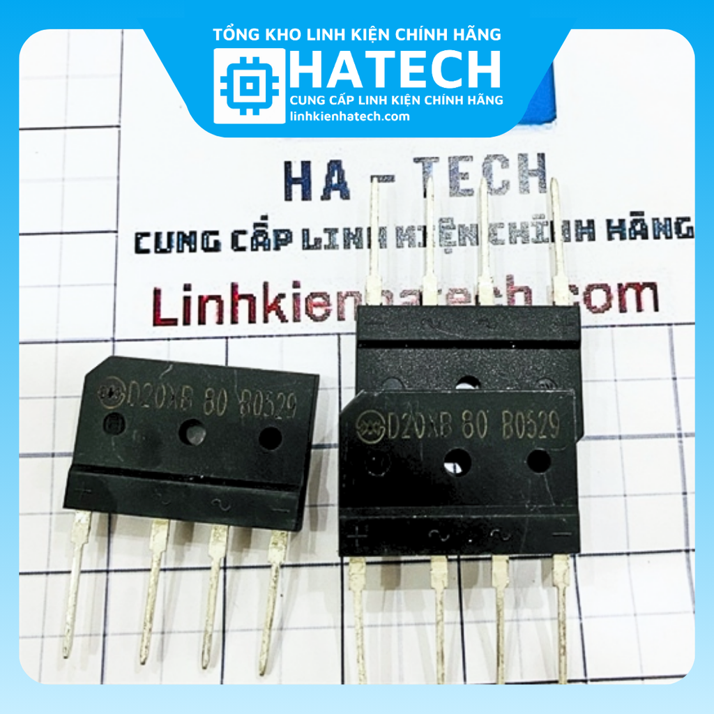 Linh kiện diode cầu D20XB80 20A 800V tương đương GBJ2008 2080 mới