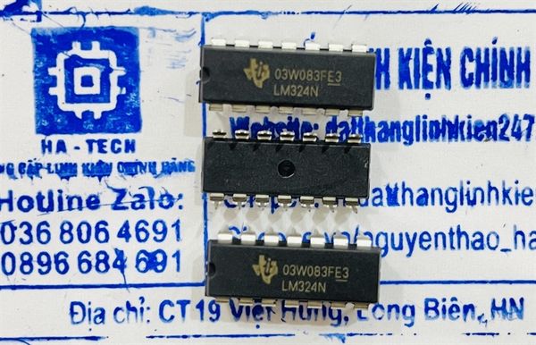 Túi 10 chiếc Opam LM324 LM324N 324 DIP-14 Mới Chính Hãng Texas Intrusm