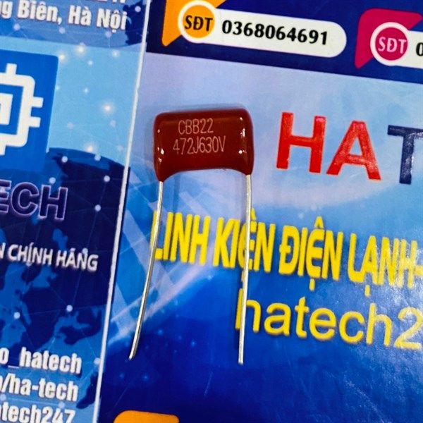 Tụ CBB 630V 472J 4.7nF 0.0047uF 10mm