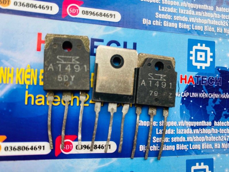 Cặp Linh Kiện A1491 C3855 1491 3855 TRANSISTOR 140V 10A (Tháo Máy)