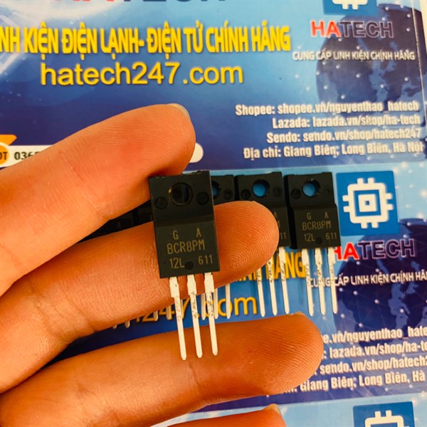 Linh kiện BCR8PM-12L, BCR8PM Triac 8A 400-600V TO-220