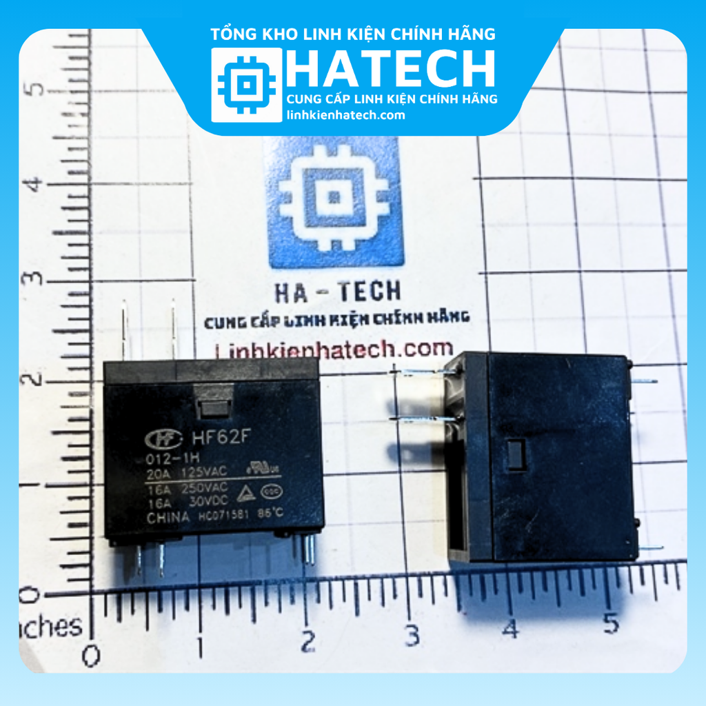 Linh kiện HF62F-012-1H Hf62F 012-1H Relay 12V 16A/220V 4 chân mới