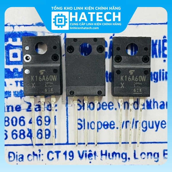MOSFET N-CHANNEL K16A60W 16A60 K16A60 16A 600V Mới Chính Hãng Toshiba