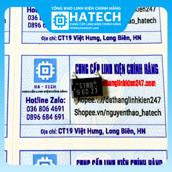 Túi 10 chiếc Diode Cầu Dán S1WBS60 S1WB60 1A 600V SOP-4 Mới Chính Hãng