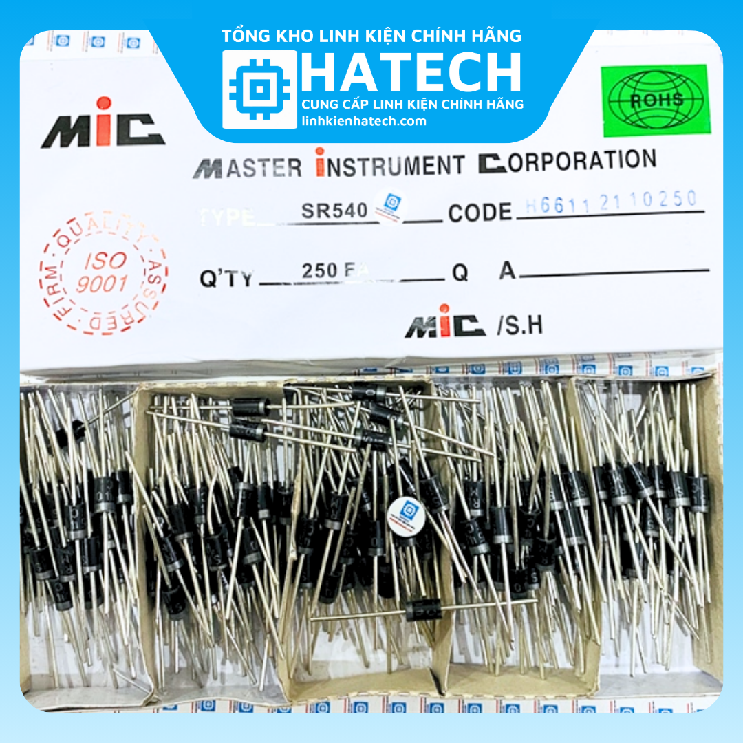 Linh kiện diode chỉnh lưu Schottky SR540 5A 40V DO-27 mới chính hãng