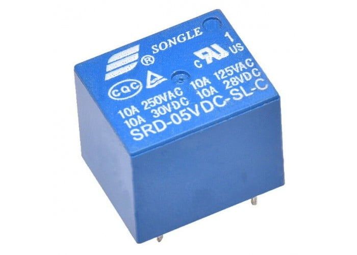 RELAY ROLE SRD 05VDC SL C 5 chân tải 10A 250V nguồn cấp 5VDC