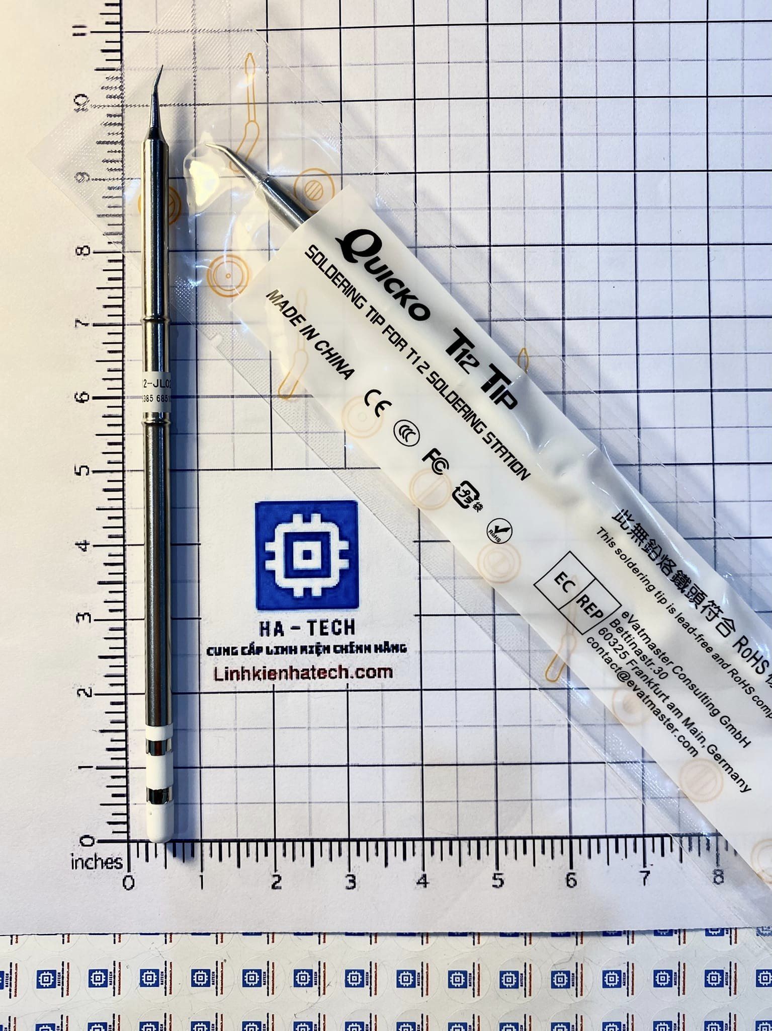 Mũi hàn cong nhọn T12-JL02 chính hãng Quicko T12