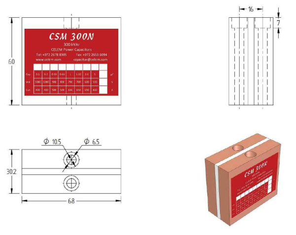CSM 300N Conduction-cooled capacitor – CÔNG TY TNHH FLASHBOY SOLUTION