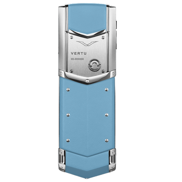 Vertu Signature V Stainless Steel Silver Powder Blue Chính Hãng Giá Tố ...