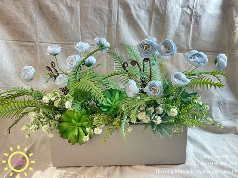 Hoa giả sáng tạo trang trí windows display cho shop, quán cafe,...
