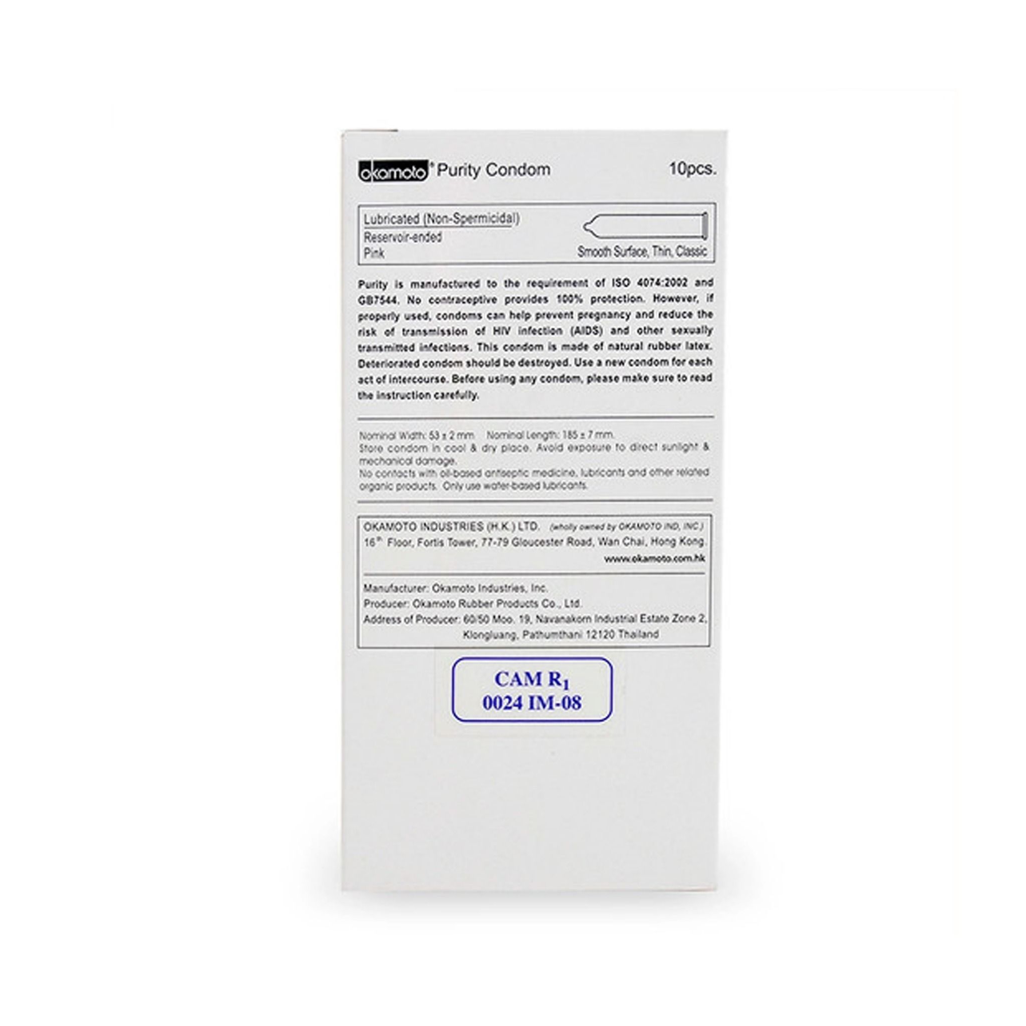 Bao Cao Su Okamoto Skinless Skin Purity Không Mùi Tinh Khiết (Hộp 10 c ...