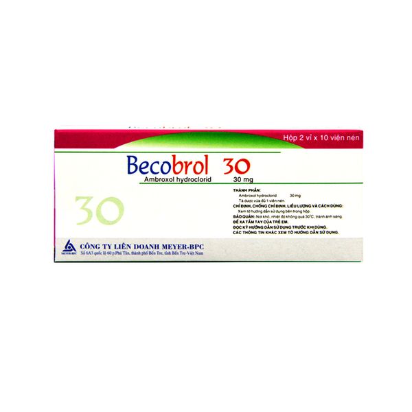Becobrol 30mg - Giảm ho, long đàm (Hộp 2 vỉ x 10 viên) – Nhà Thuốc Helios