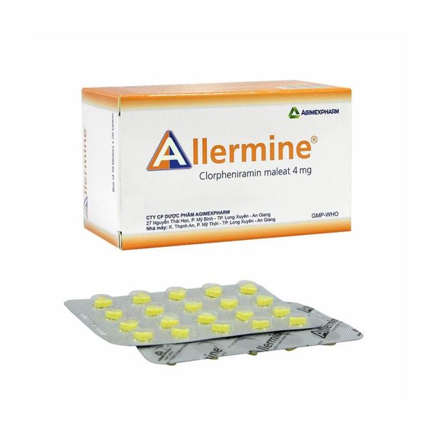 Allermine 4mg - Dùng trong các trường hợp dị ứng (Hộp 10 vỉ x 20 viên ...