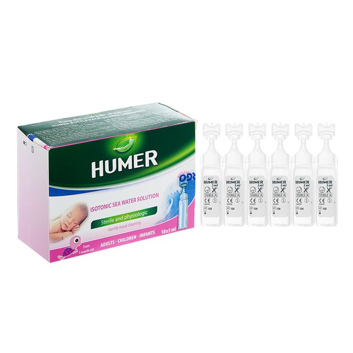 Dung dịch muối biển Humer Bottle Pack (Humer Unidoses) vệ sinh mũi (Hộ ...