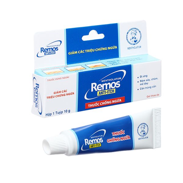 Remos Anti-Itch - Trị các trường hợp ngứa da, viêm da (Hộp 1 tuýp 10 g ...