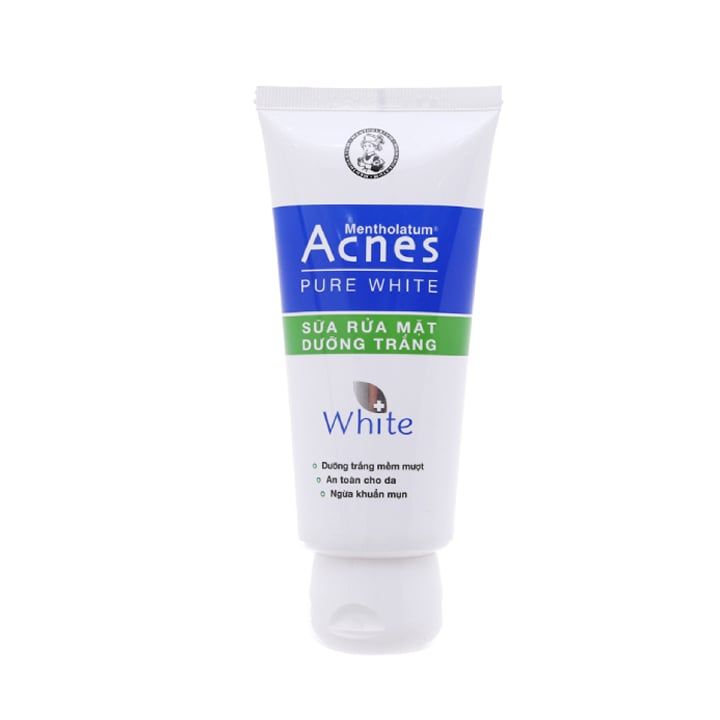 Mentholatum Acnes Pure White - Sữa rửa mặt dưỡng trắng (Tuýp 100g ...