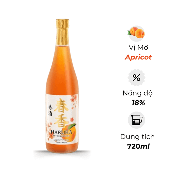 Rượu Mơ Haruka - Chai 720ML 18% (Bottle Haruka - Umeshu 720ml 18%) – Thế Giới Soju