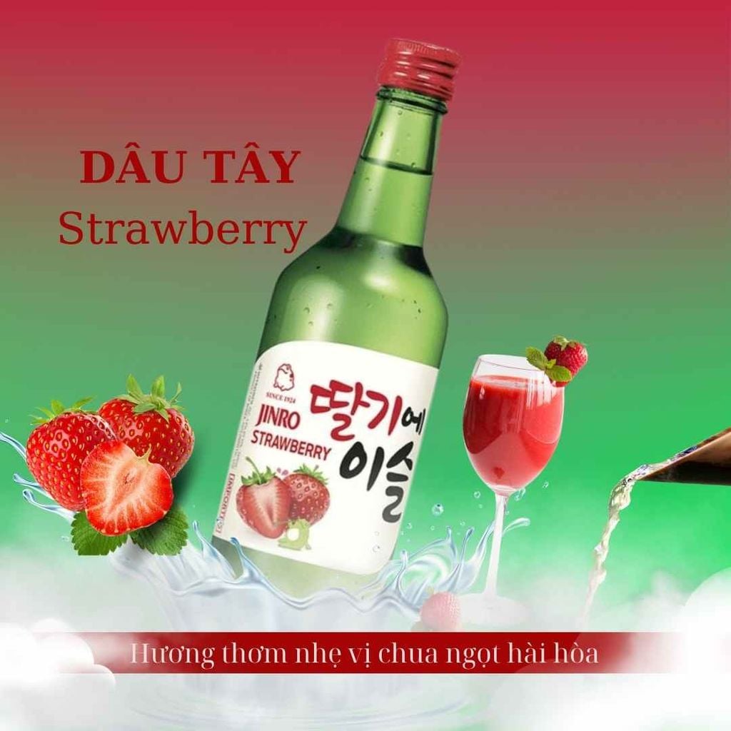 Rượu Soju Hàn Quốc Jinro vị Dâu Tây Strawberry 360ml-Chính Hãng – Thế ...
