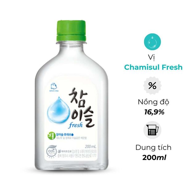 Rượu Soju Hàn Quốc Jinro Chamisul Fresh 200ml-Chính Hãng – Thế Giới Soju