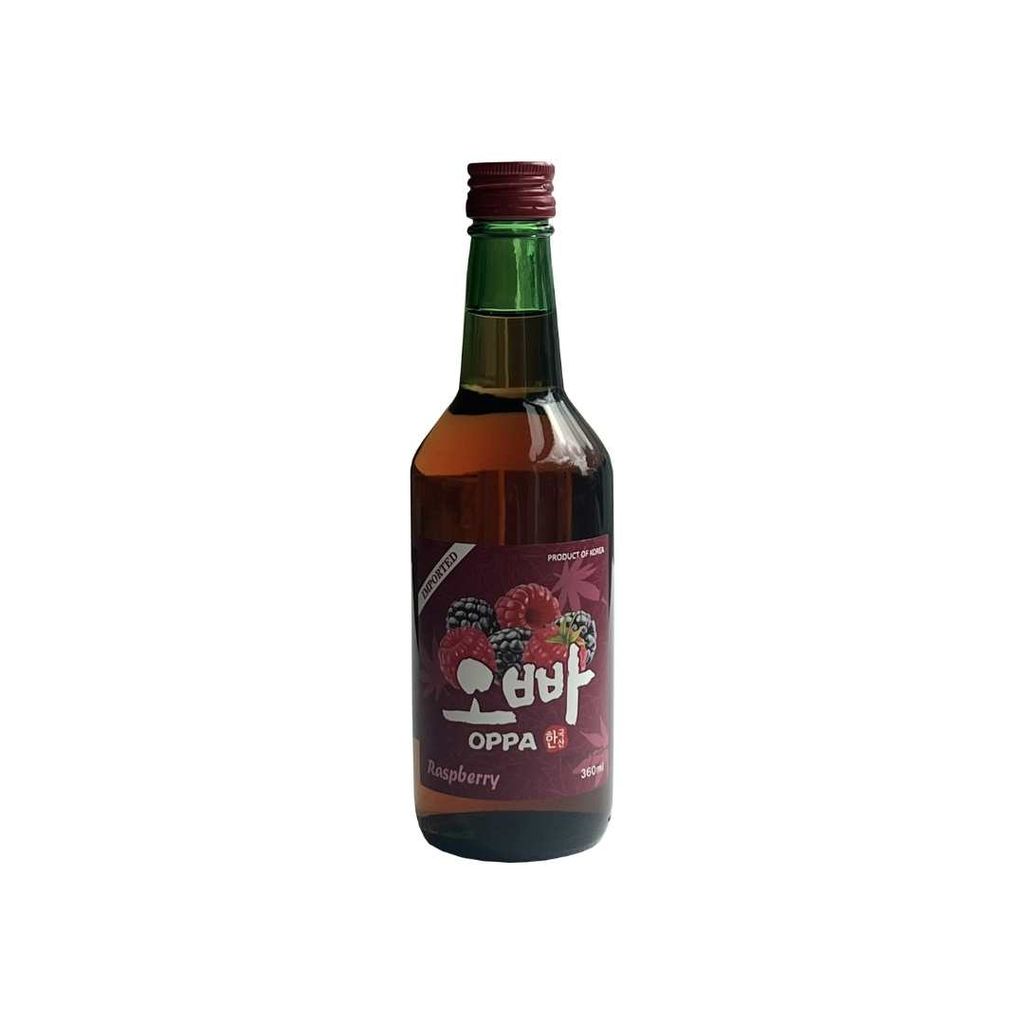 Rượu Soju Hàn Quốc Oppa vị Phúc Bồn Tử Raspberry 360ml - Chính Hãng ...