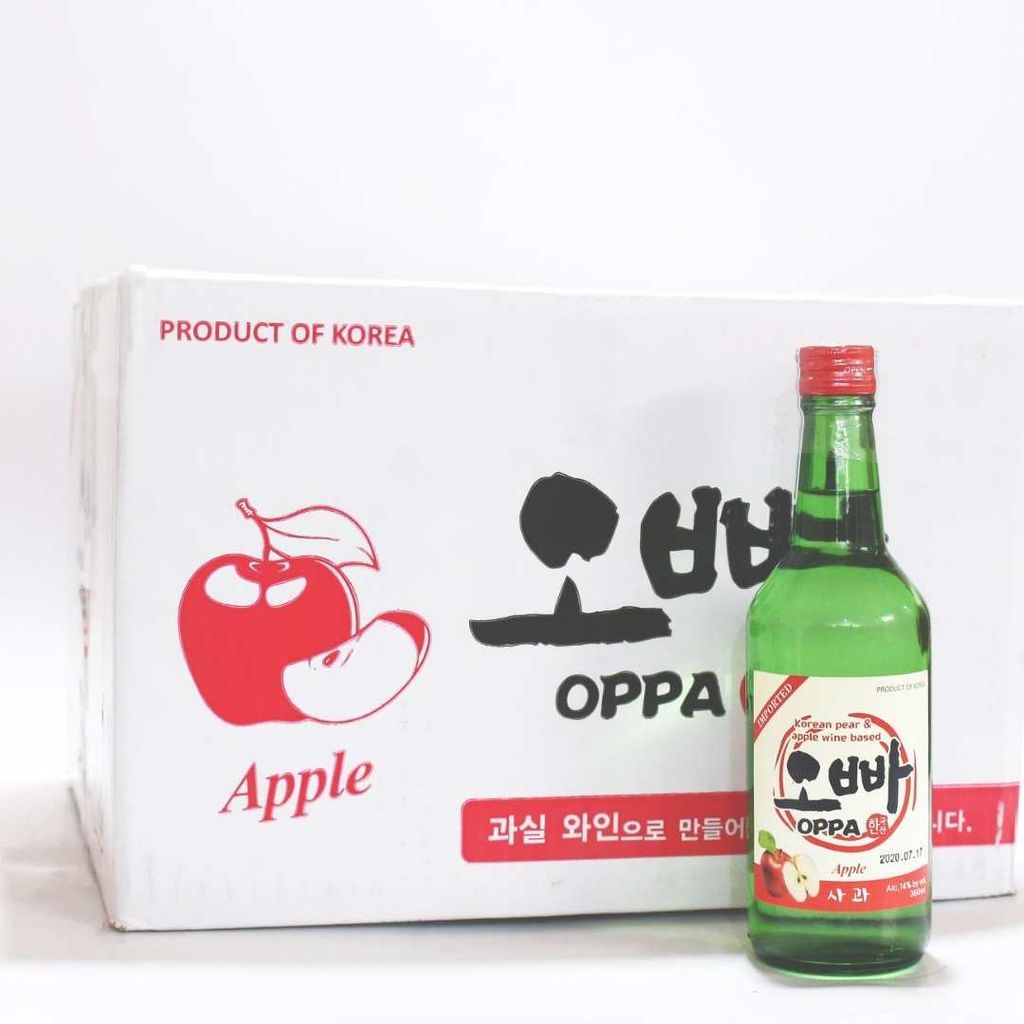 Rượu Soju Hàn Quốc Oppa vị táo Apple 360ml - Chính Hãng – Thế Giới Soju
