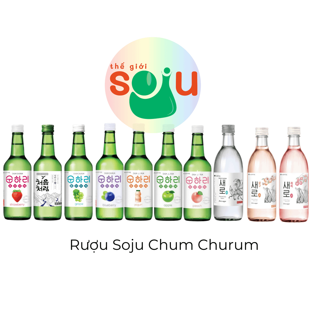 Rượu Soju Chum Churum Saero Zero Sugar Lotte Vị Vải 375ML – Cỏ Sáu Lá ...