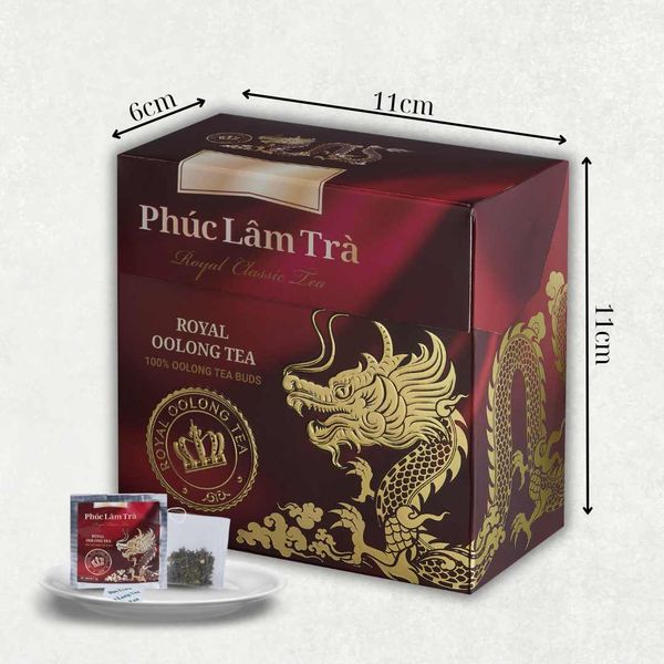 Phúc Lâm Trà Royal Oolong Tea hộp 12 gói túi lọc 3gr – Cỏ Sáu Lá Specialty