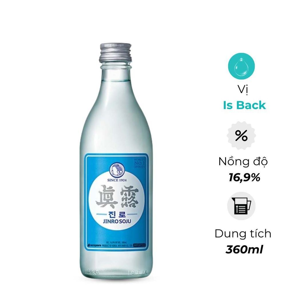 Rượu Soju Hàn Quốc Jinro Is Back 360ml-Chính Hãng – Cỏ Sáu Lá Specialty