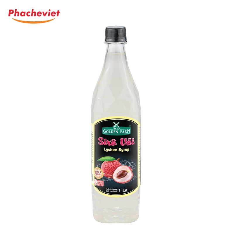 Syrup Golden Farm 1L Vải