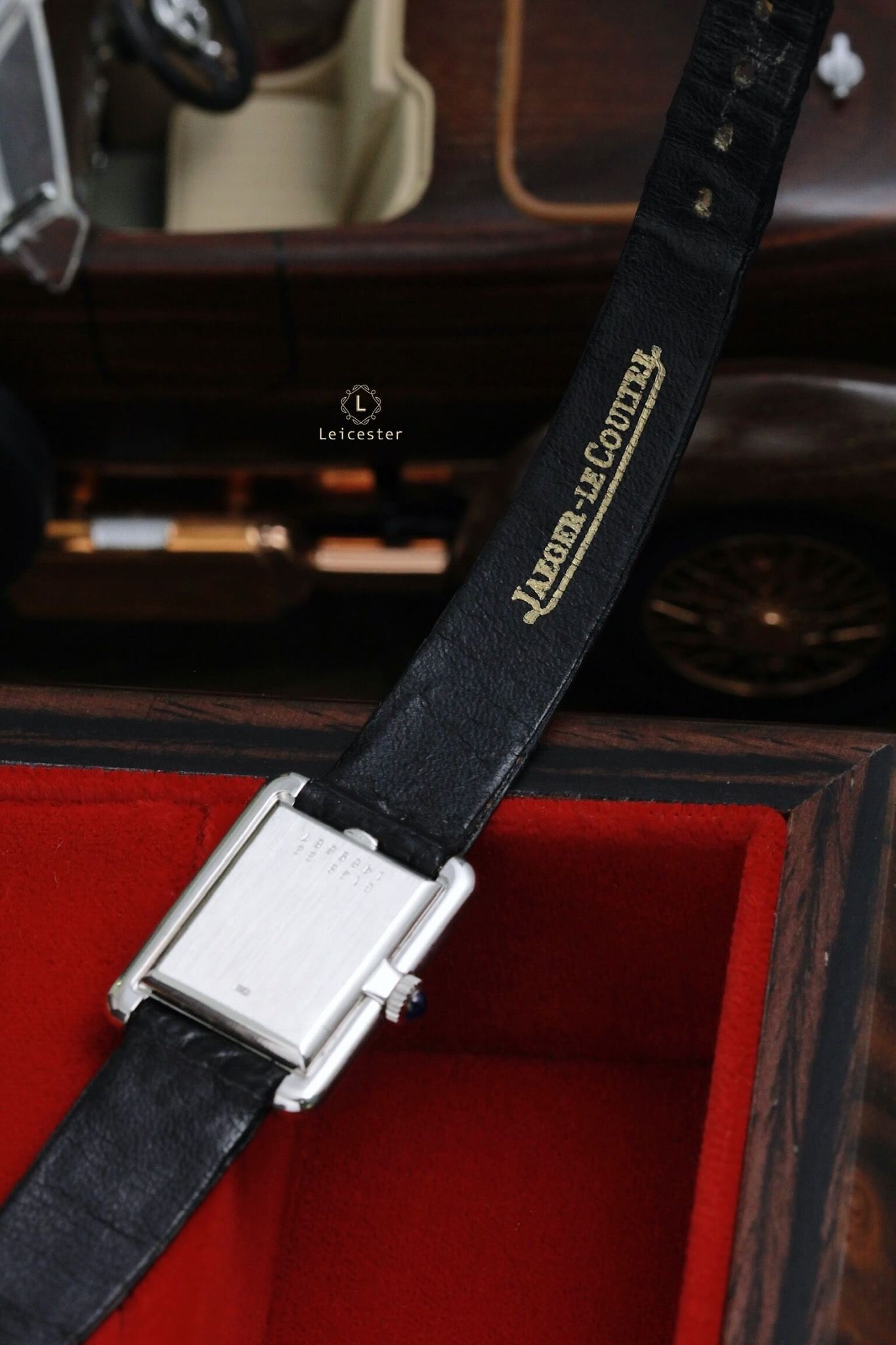 JAEGER-LECOULTRE TANK 18K WG NAVY DIAL REF 6123 22 – Leicester
