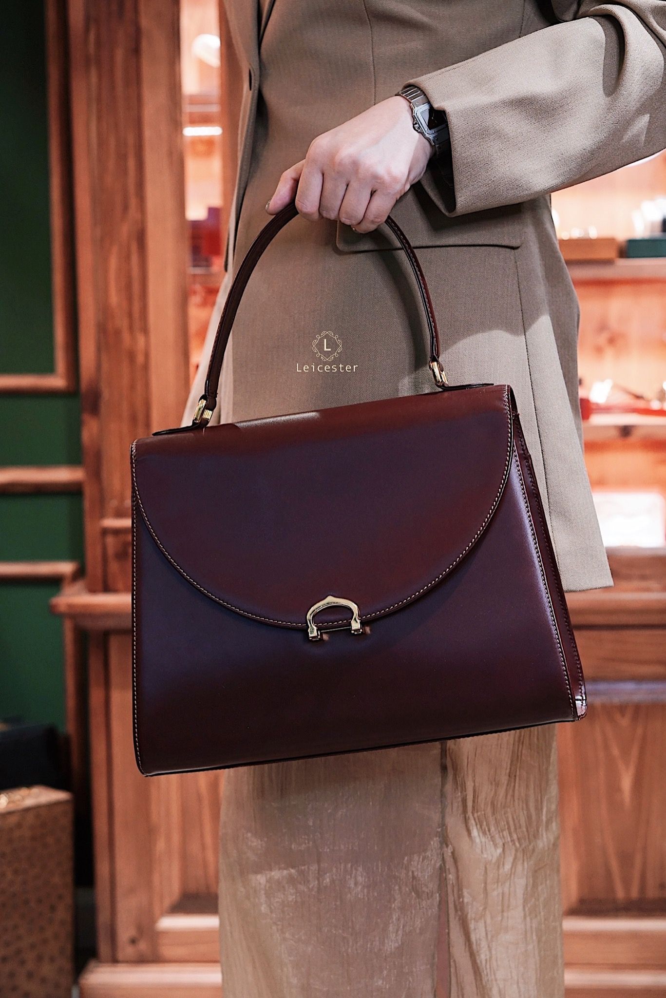 LEATHER KELLY BAG – Leicester